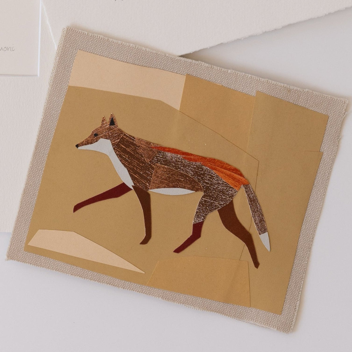 Moira Court - 'Summer Fox' Paper Collage on Canvas (mco060) – Mundaring ...