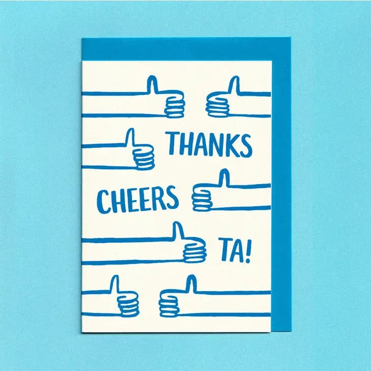 Neighbourhood Press - Thanks Cheers Ta! Card (m/npr005) – Mundaring and ...