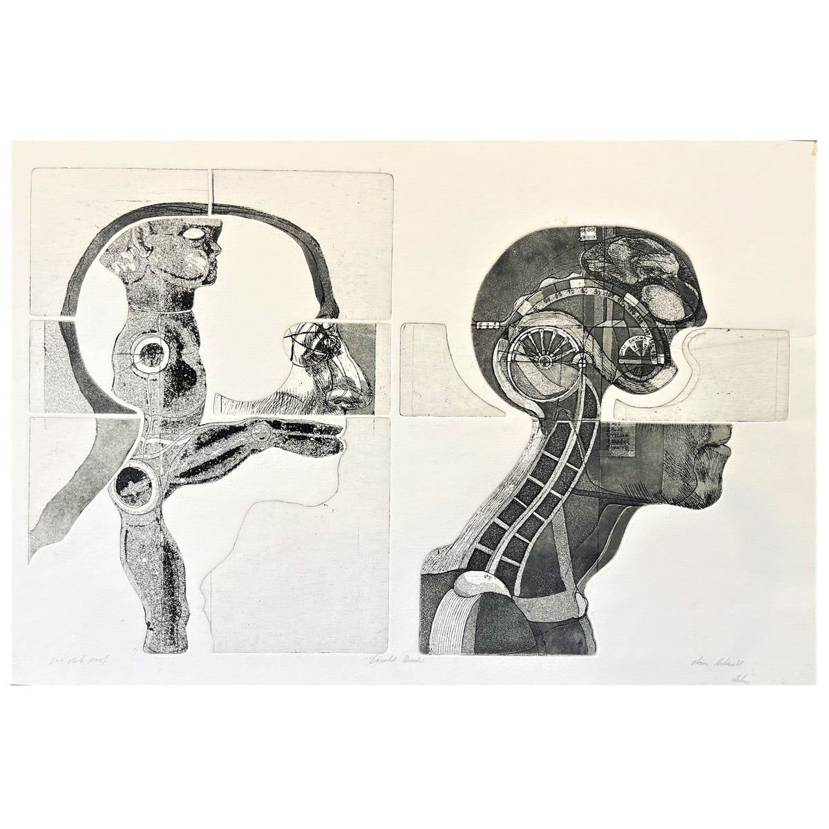 Hans Arkeveld - 'Disected Heads' U/S Etching (har4) – Mundaring and ...