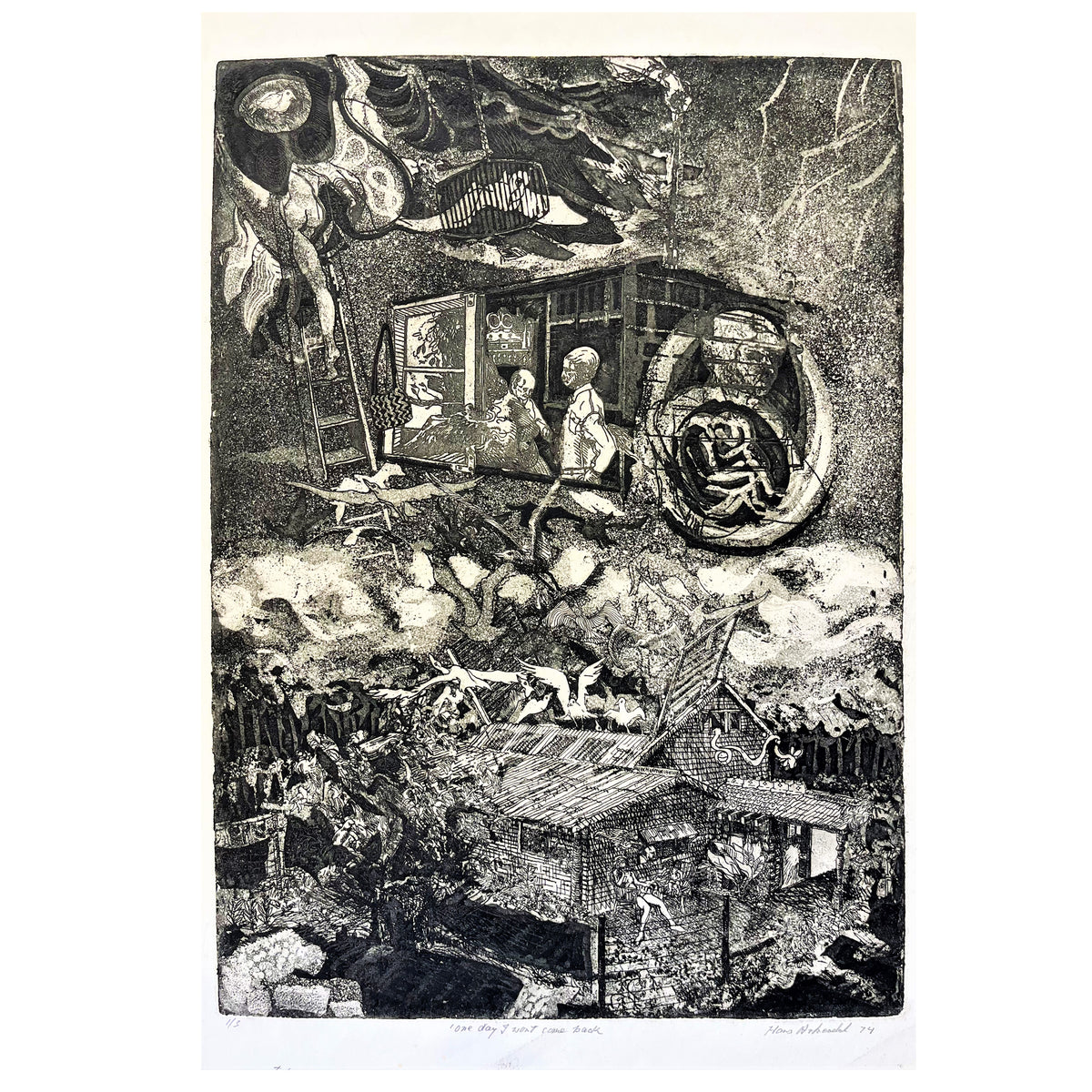 Hans Arkeveld - 'One Day I Won't Come Back' 1/3 Etching (har11 ...